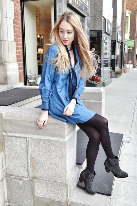 Blue Dress and Booties – WESTMOUNTFASHIONISTA